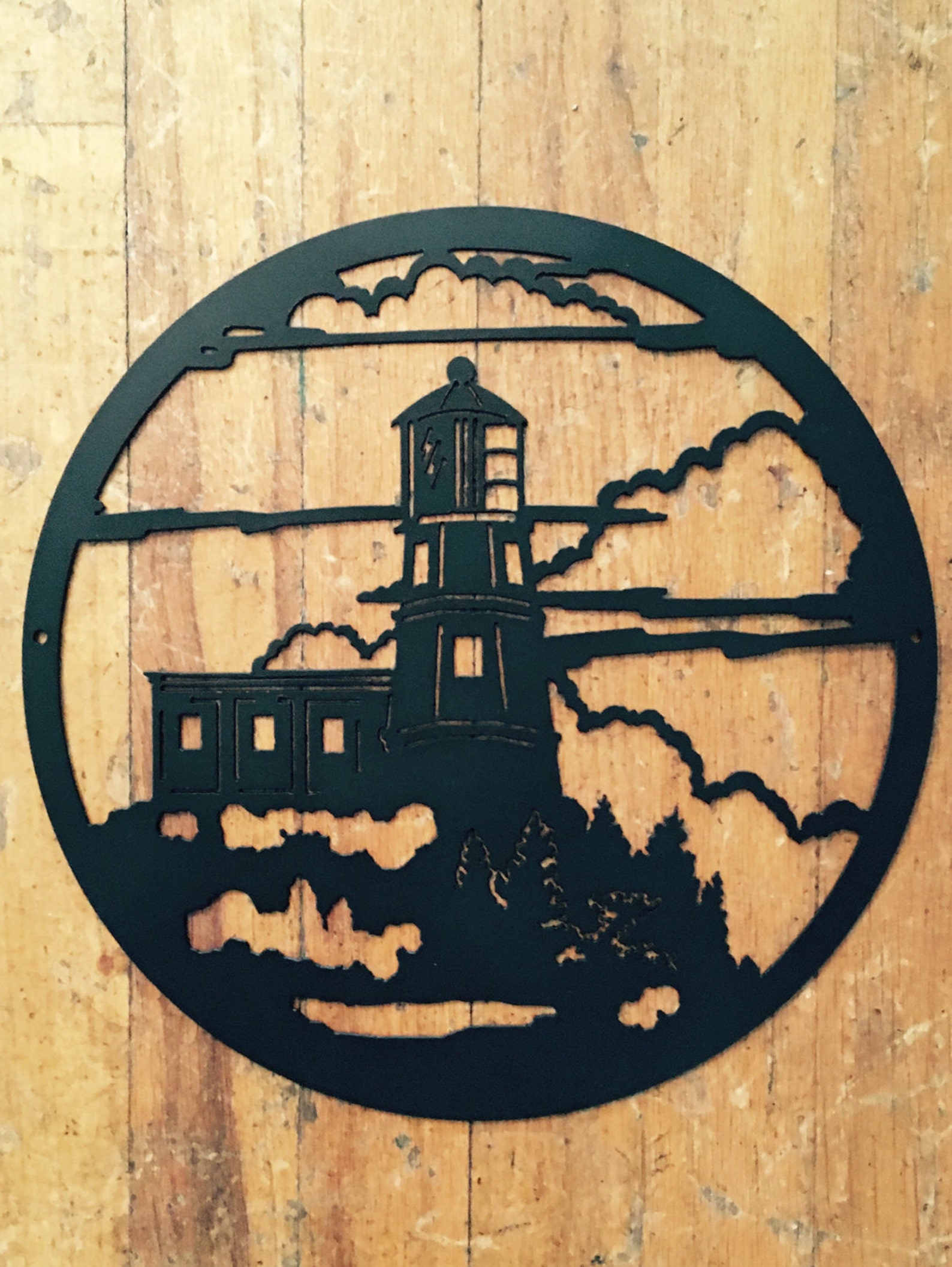 Metal Lighthouse Wall Hanging 12 X 12 - Etsy