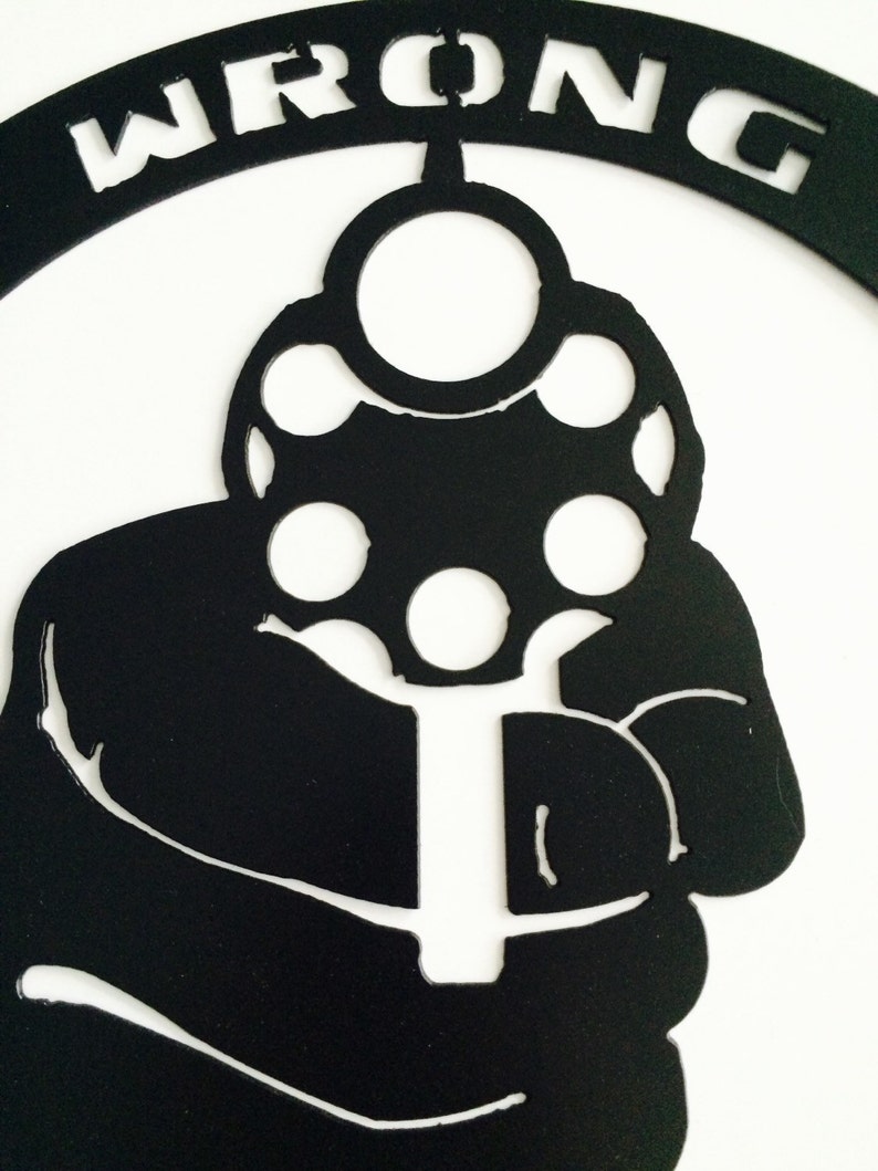 Metal Wrong Home Gun Sign, 2nd Amendment, Revolver 13" X 13" - Etsy