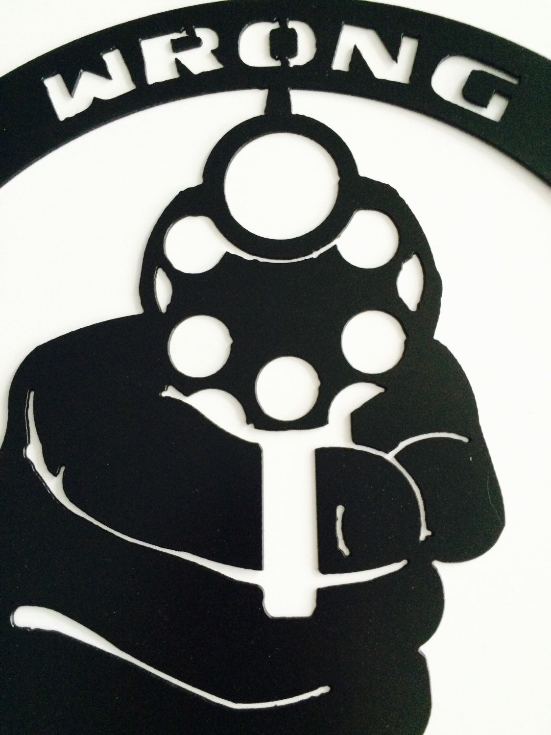 Metal Wrong Home Gun Sign 2nd Amendment Revolver 13 X - Etsy