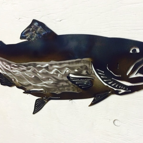 Metal Salmon Art - Etsy