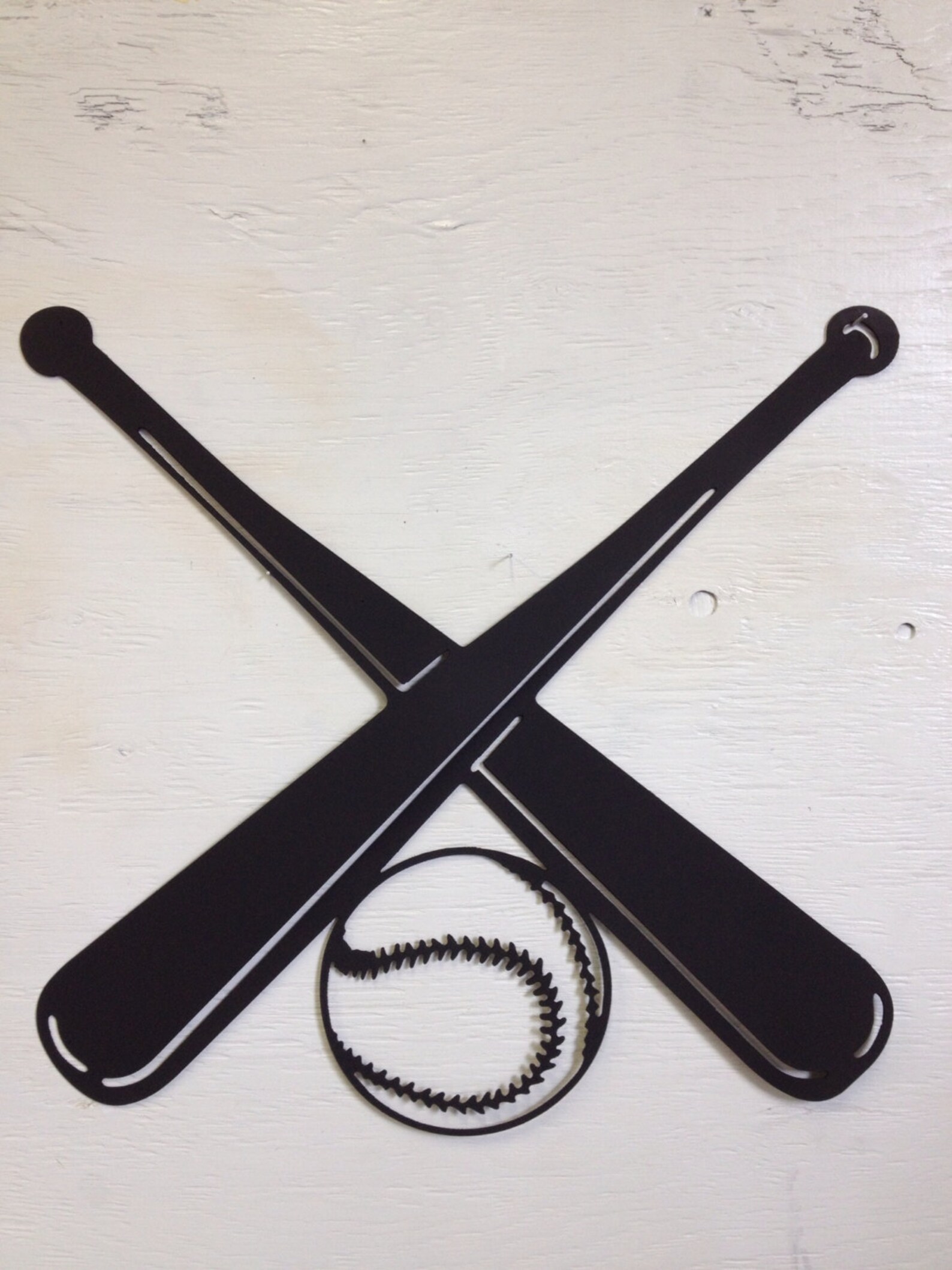 Metal Batter up Bats and Ball, Baseball Silhouette, Sign 18" X 17" - Etsy