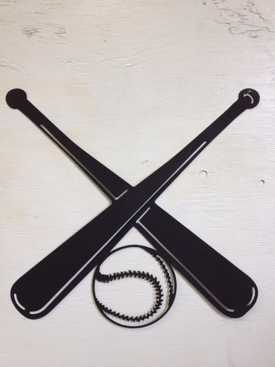 Metal Batter up Bats and Ball, Baseball Silhouette, Sign 18" X 17" - Etsy
