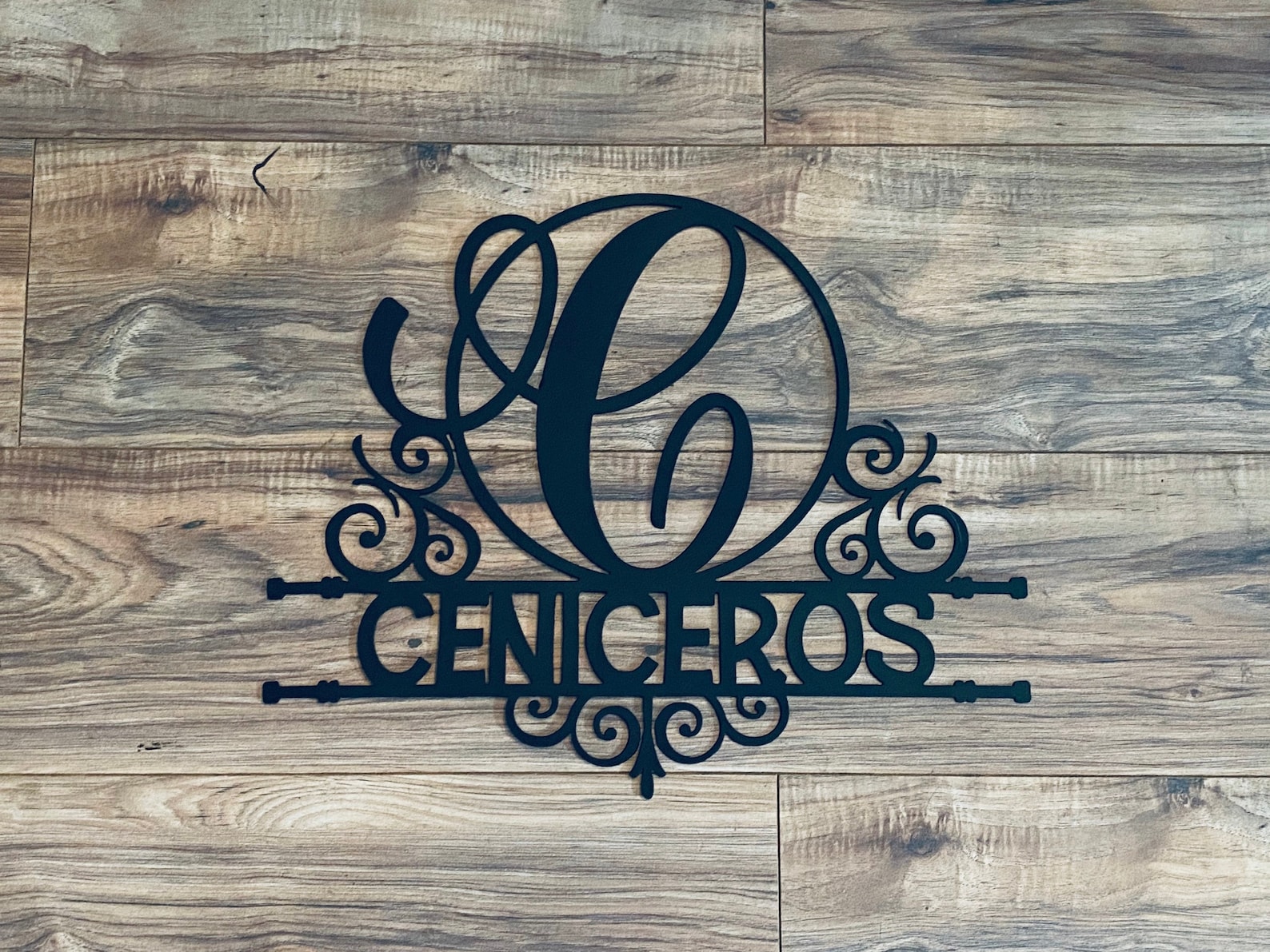 Split Letter Monogram Family Name - Etsy