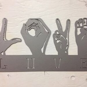 Metal American Sign Language Sign Spells Out "love" - Etsy
