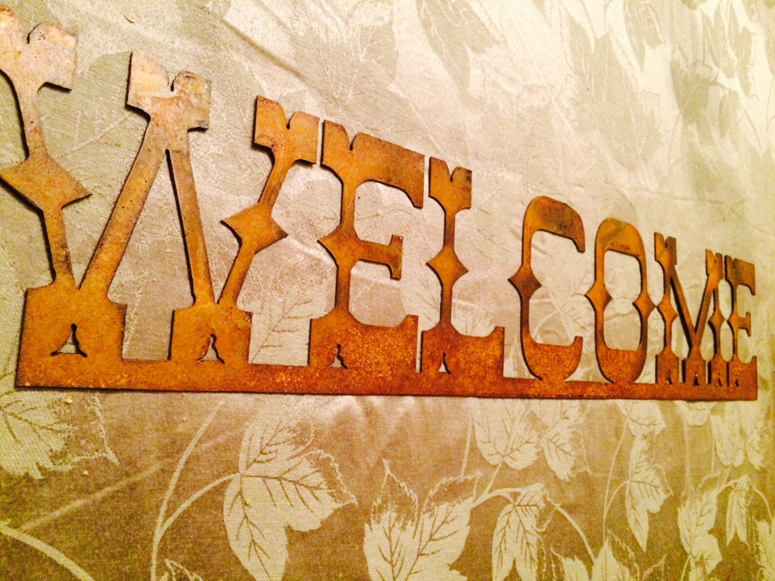 Metal Rustic Welcome Sign - Etsy