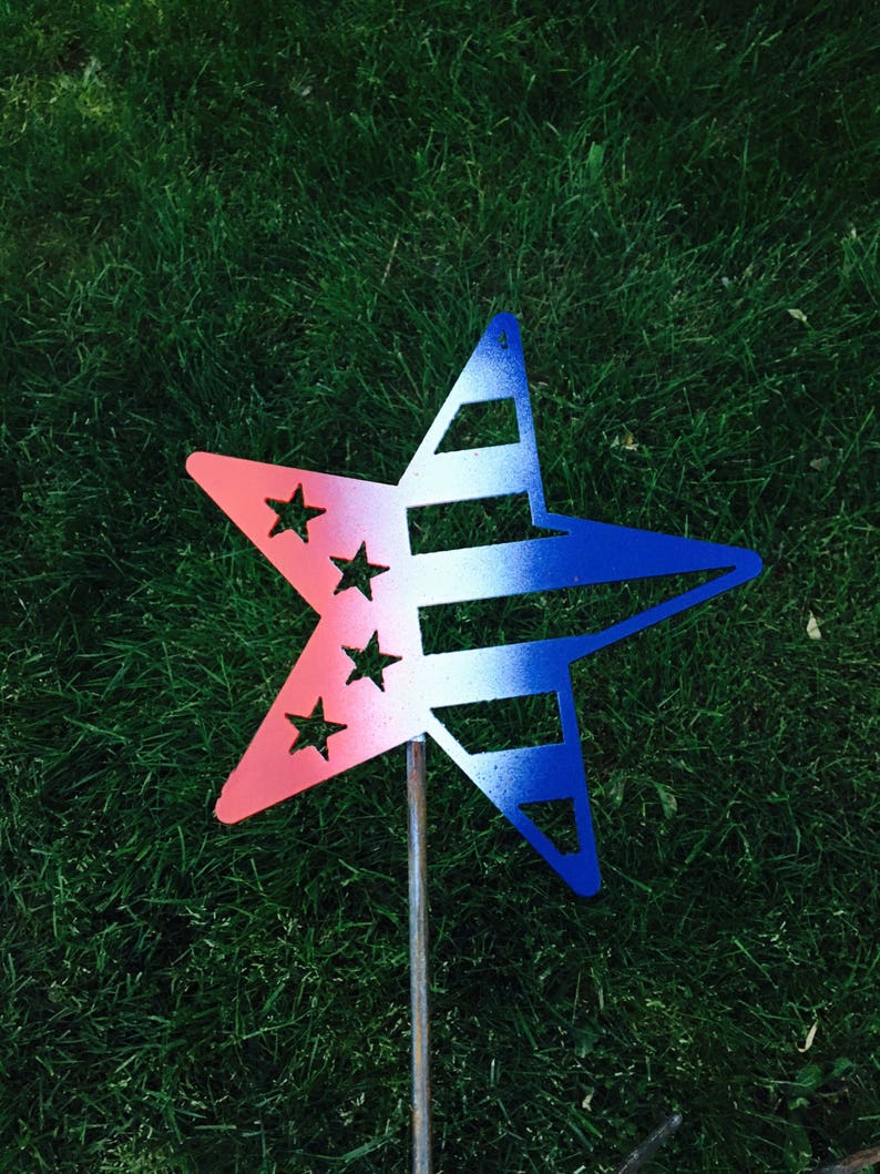 Metal {SET} STAR Garden & Yard Stake(s) - Etsy