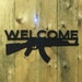 Metal Rifle Welcome Sign - Etsy