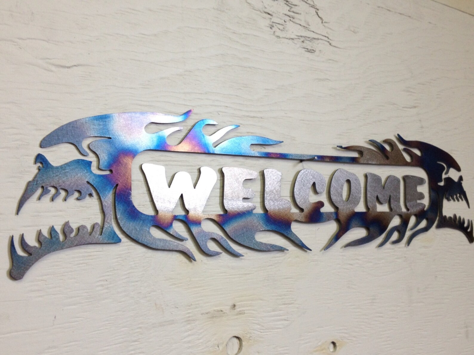 Metal Skull Welcome Sign - Etsy