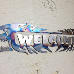 Metal Skull Welcome Sign - Etsy