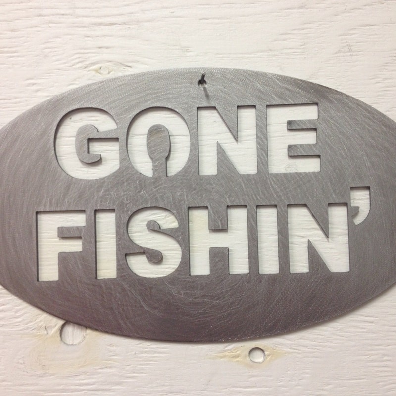 Gone Fishin Sign - Etsy