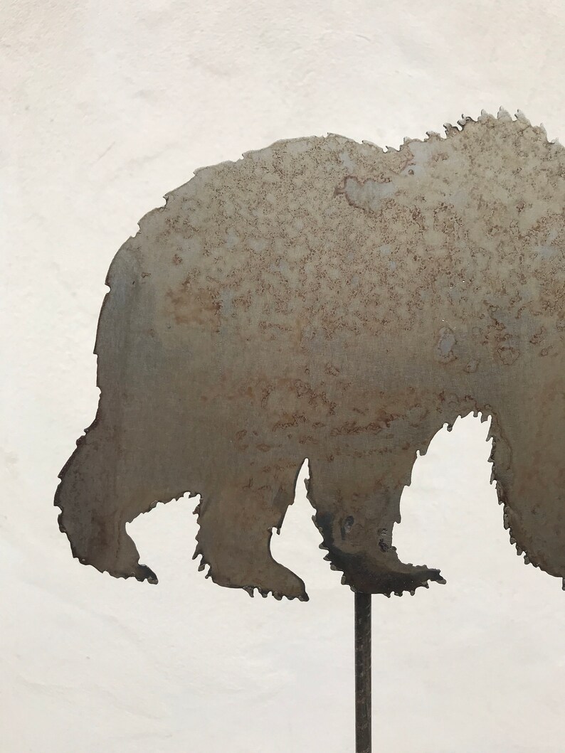 10" Metal Bear Yard Stake - Etsy