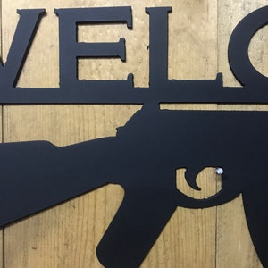 Metal Rifle Welcome Sign - Etsy