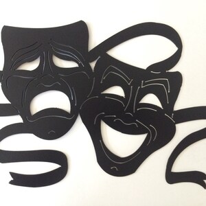 Metal Theater Masks Wall Hanging, Silhouette 15" X 10" - Etsy