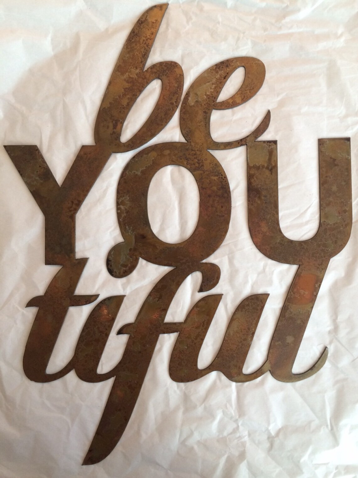 Metal Beyoutiful Sign 18 X 13.5 Beautiful | Etsy