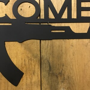 Metal Rifle Welcome Sign - Etsy