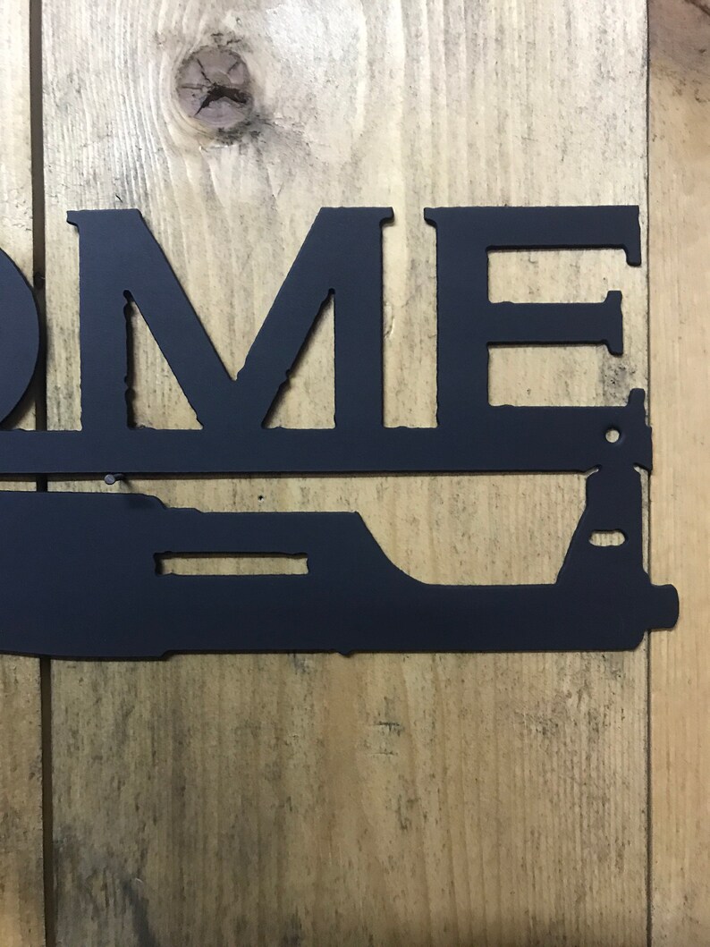 Metal Rifle Welcome Sign - Etsy