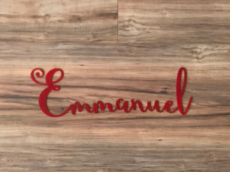 Metal Emmanuel Sign 19 x 6 | Etsy