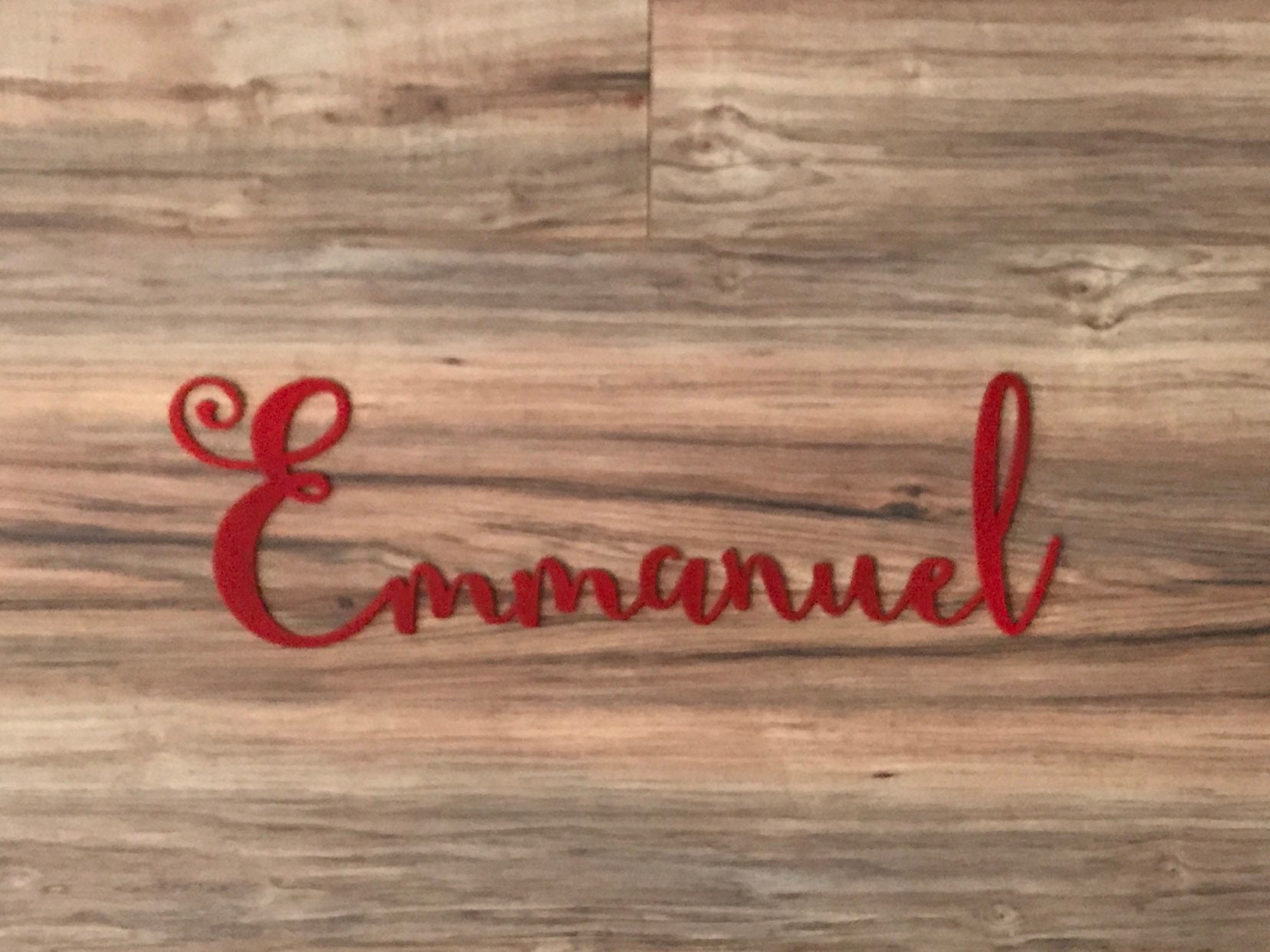 Metal Emmanuel Sign 19" X 6" - Etsy