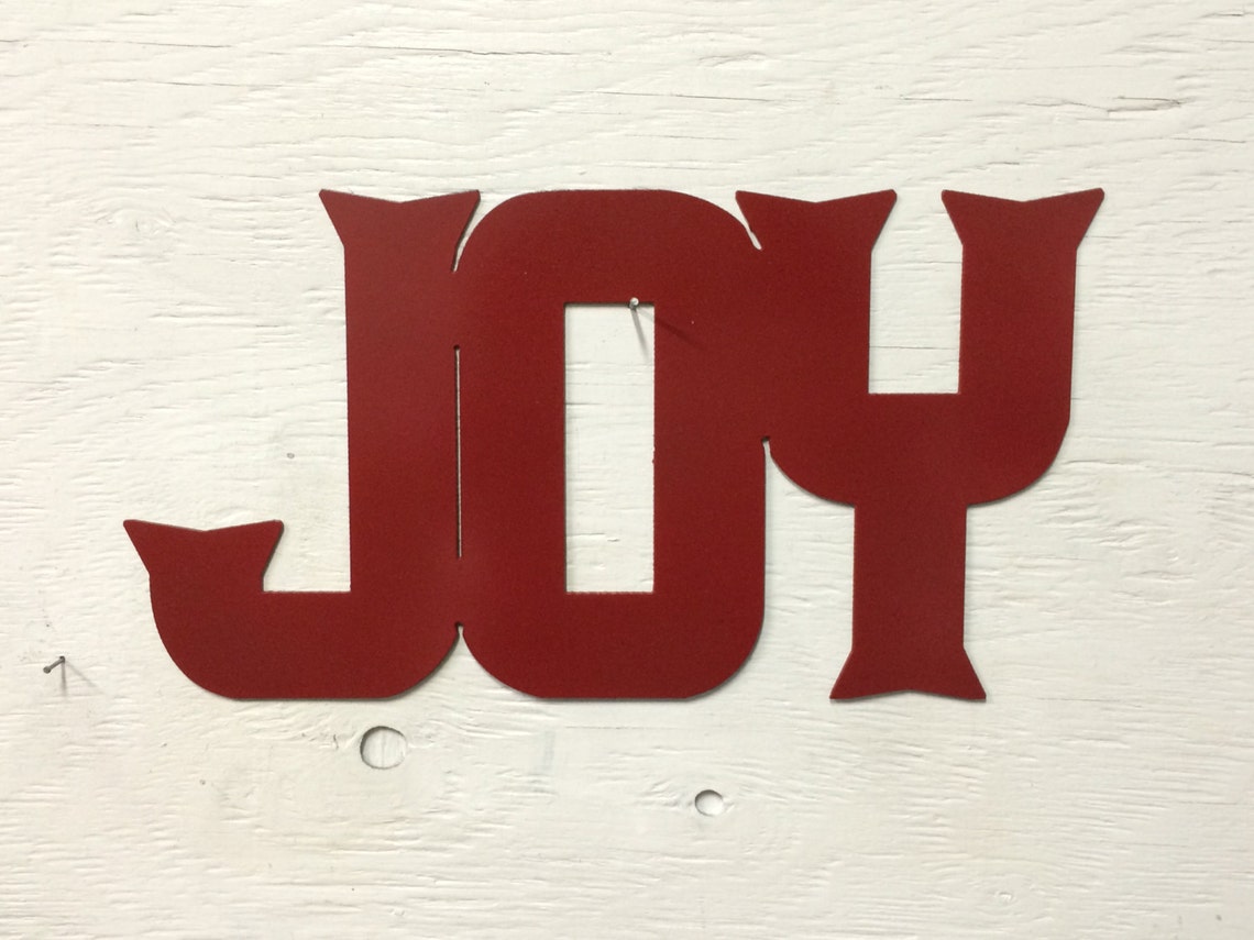 Metal Joy Sign 12" X 6.5" - Etsy