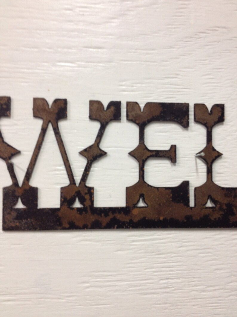 Metal Rustic Welcome Sign - Etsy