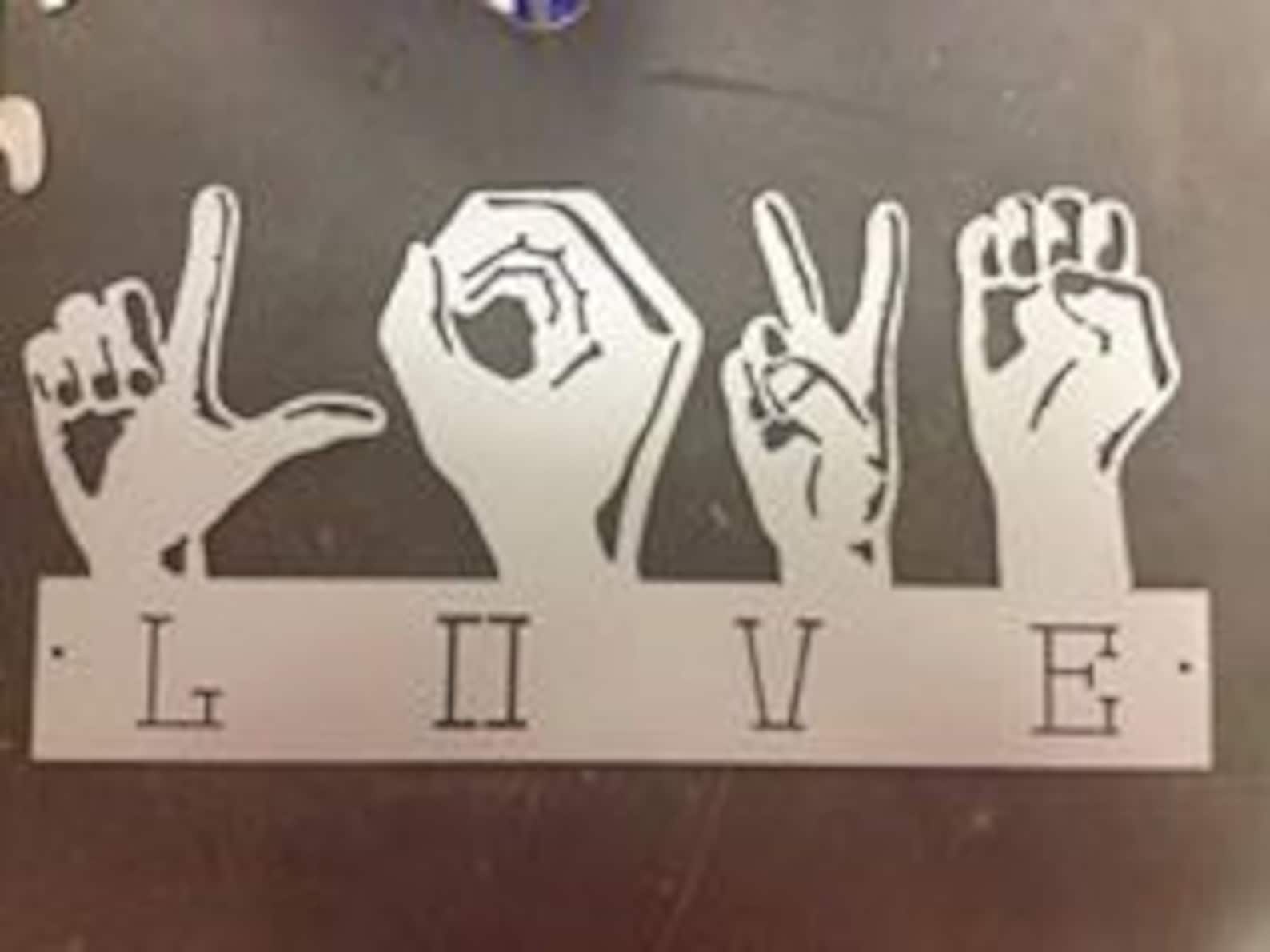 Metal American Sign Language Sign Spells Out love - Etsy