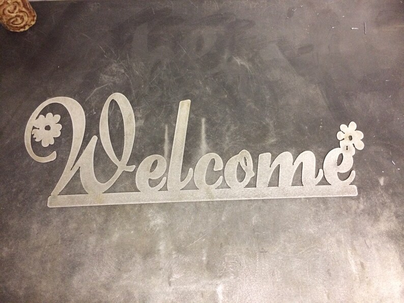 Metal Rustic Daisy Welcome Sign - Etsy