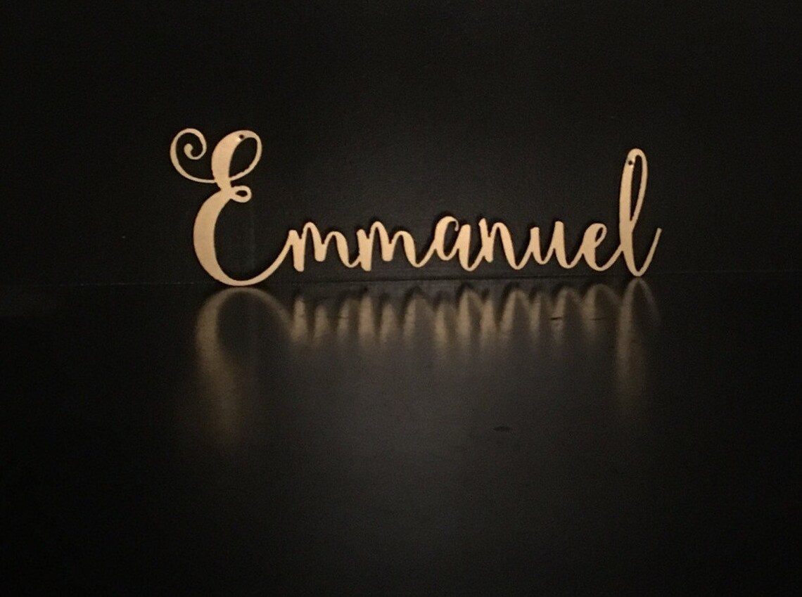 Metal Emmanuel Sign 19" X 6" - Etsy
