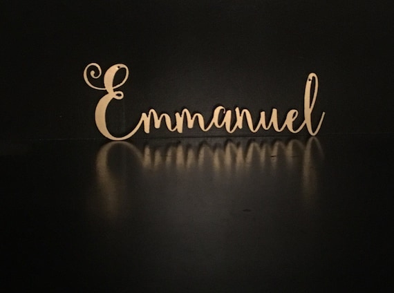 Metal Emmanuel Sign 19 x 6 | Etsy