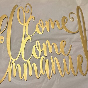 Metal O Come Emmanuel Sign 15" X 12" - Etsy