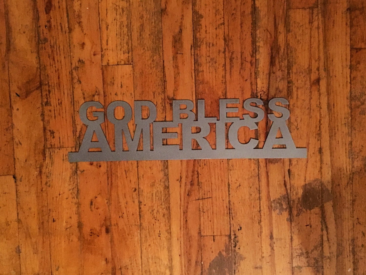 Metal Patriotic God Bless America Wall Sign 18" X 4.5" - Etsy