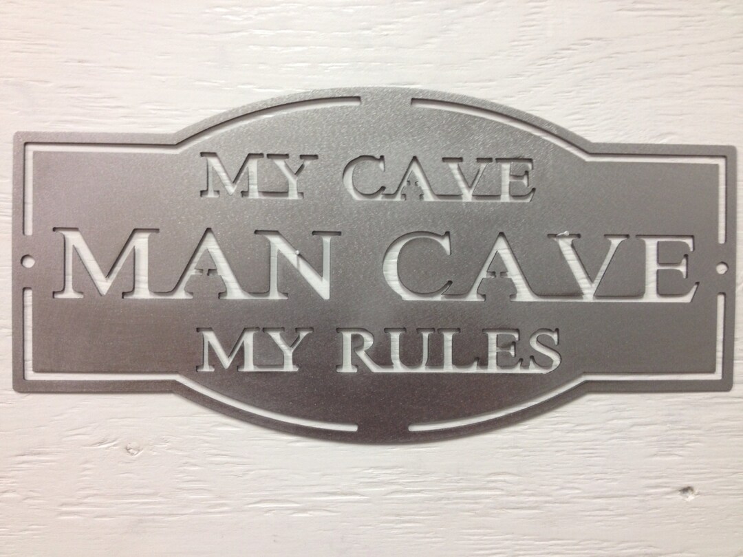 Metal Man Cave Sign - Etsy