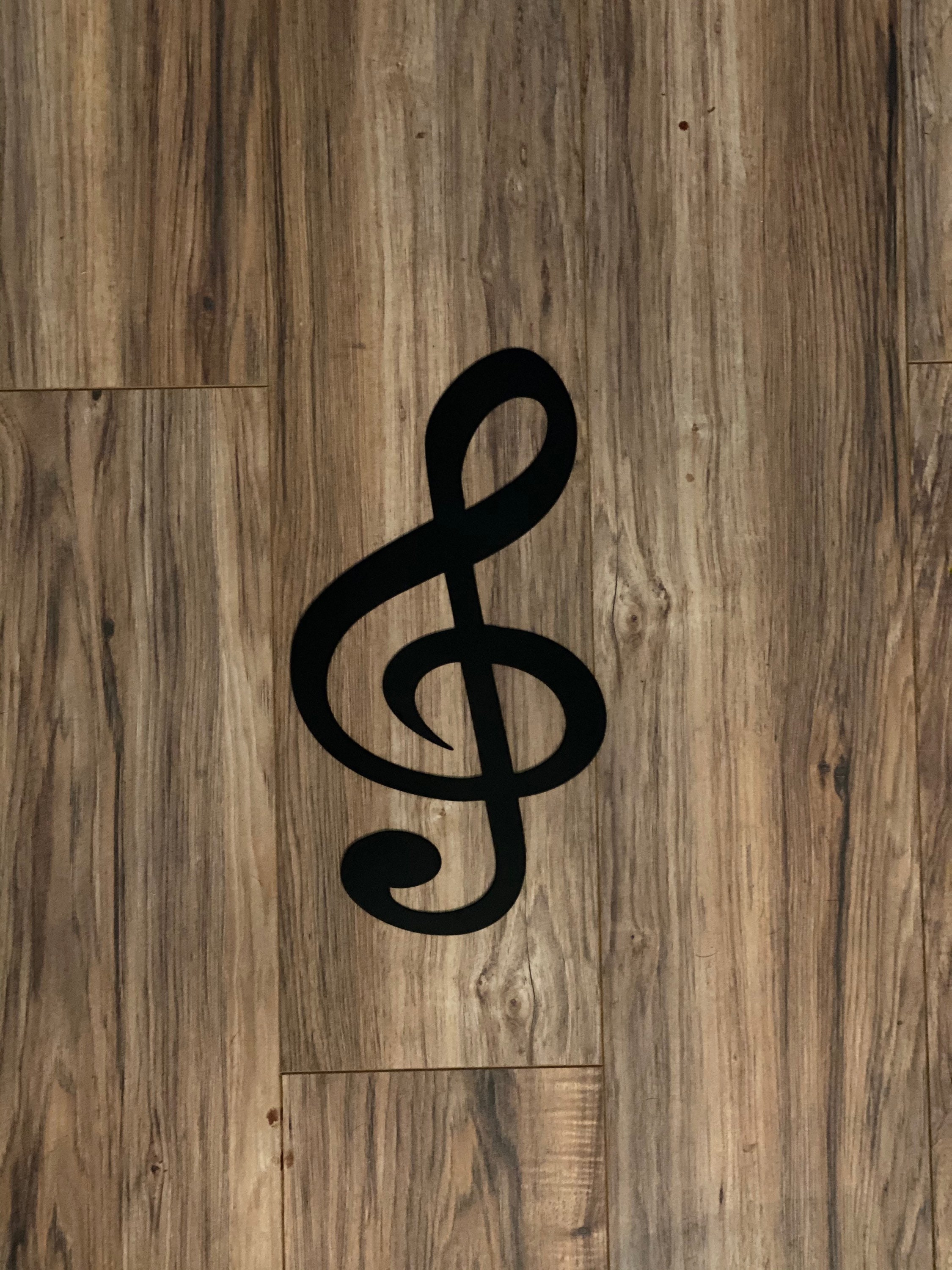 Metal Treble Clef Wall Silhouette 7.5" X 14" - Etsy