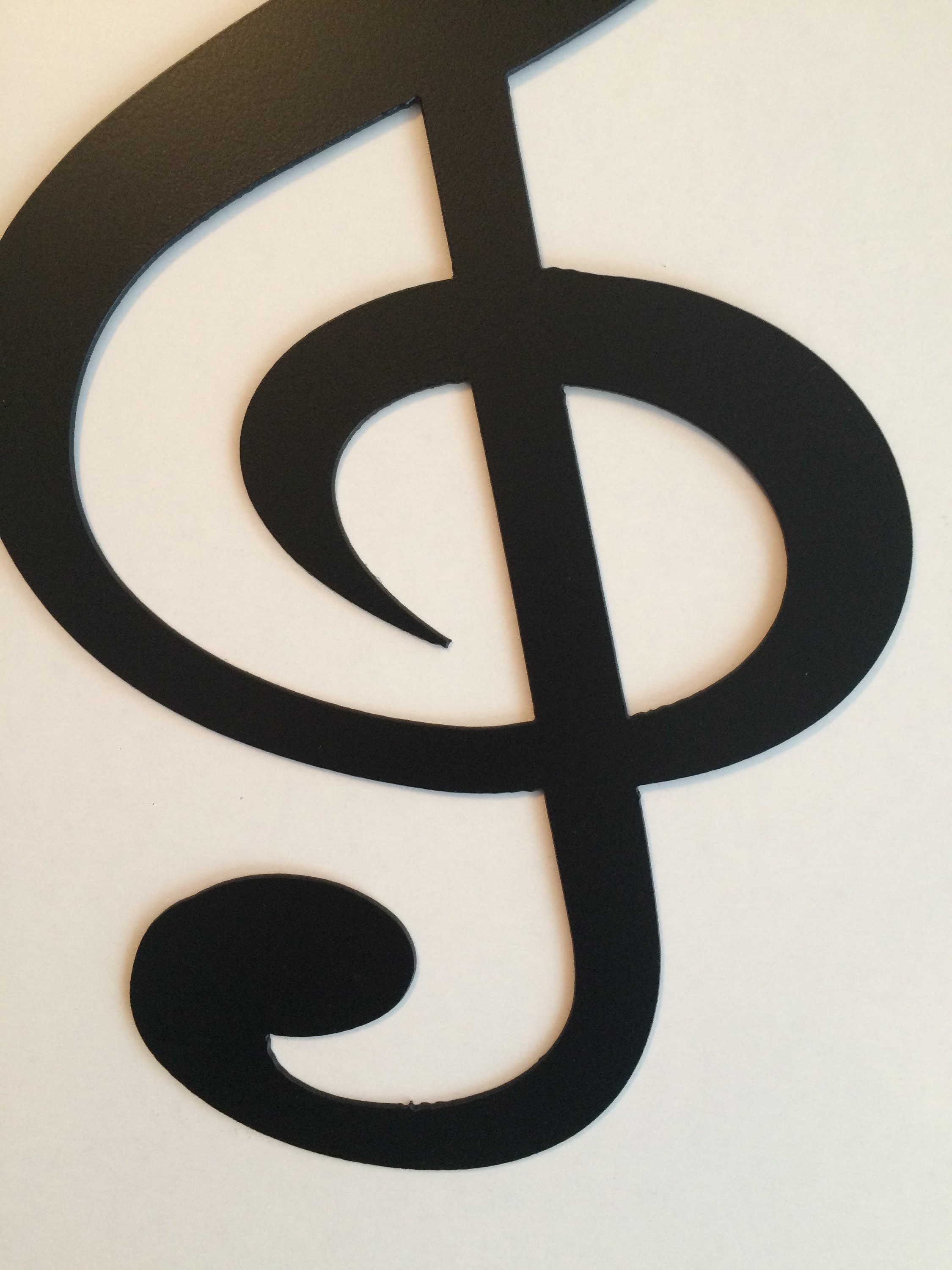 Metal Treble Clef Wall Silhouette 7.5" X 14" - Etsy