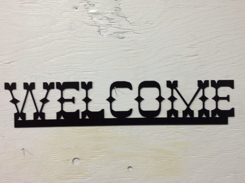 Metal Rustic Welcome Sign - Etsy