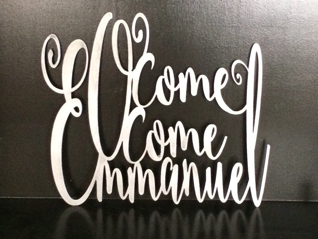Metal O Come Emmanuel Sign 15" X 12" - Etsy