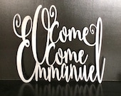Metal O Come Emmanuel Sign 15 X 12 - Etsy