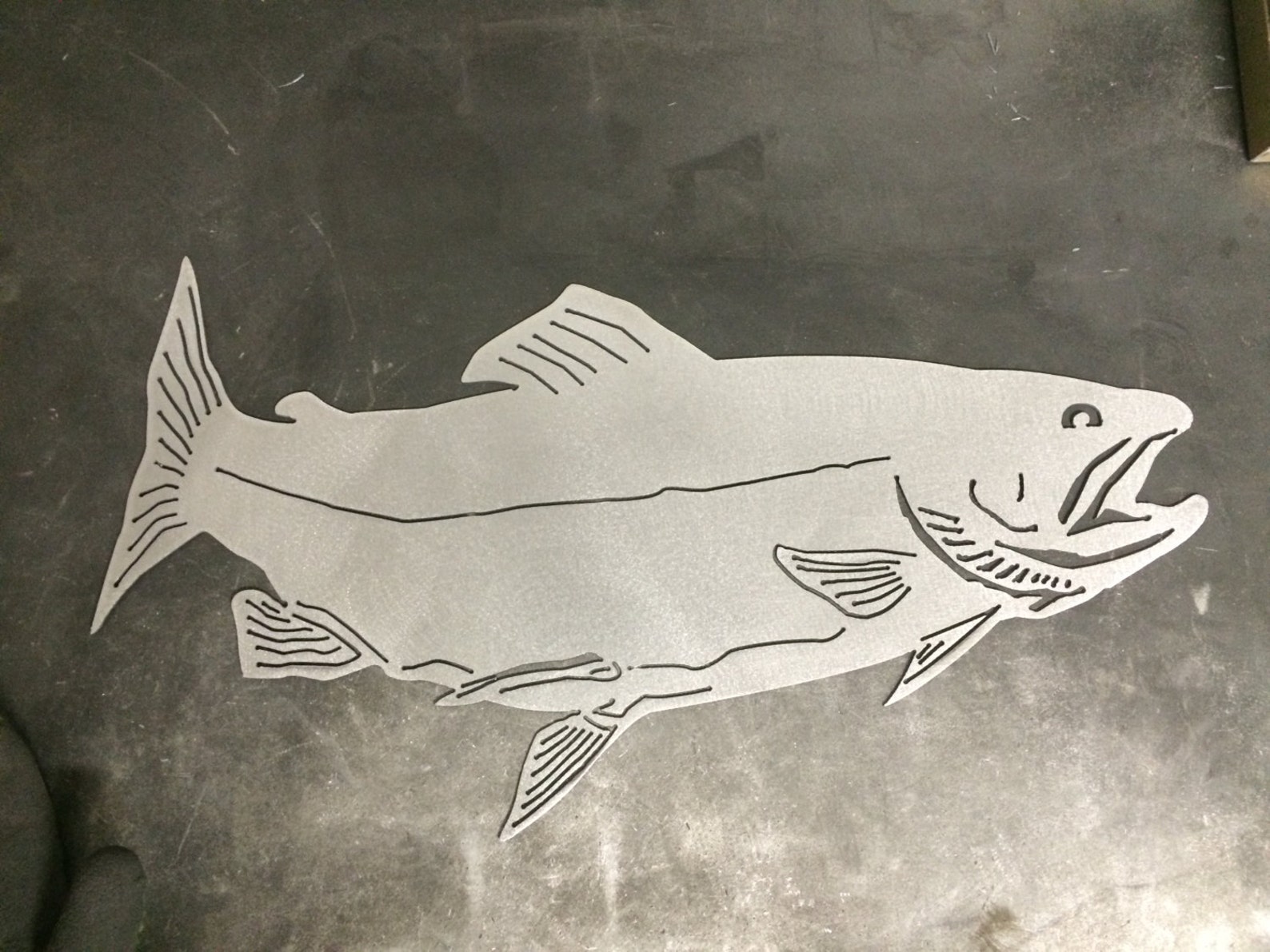 Metal Salmon Wall Hanging 18 X 9 - Etsy