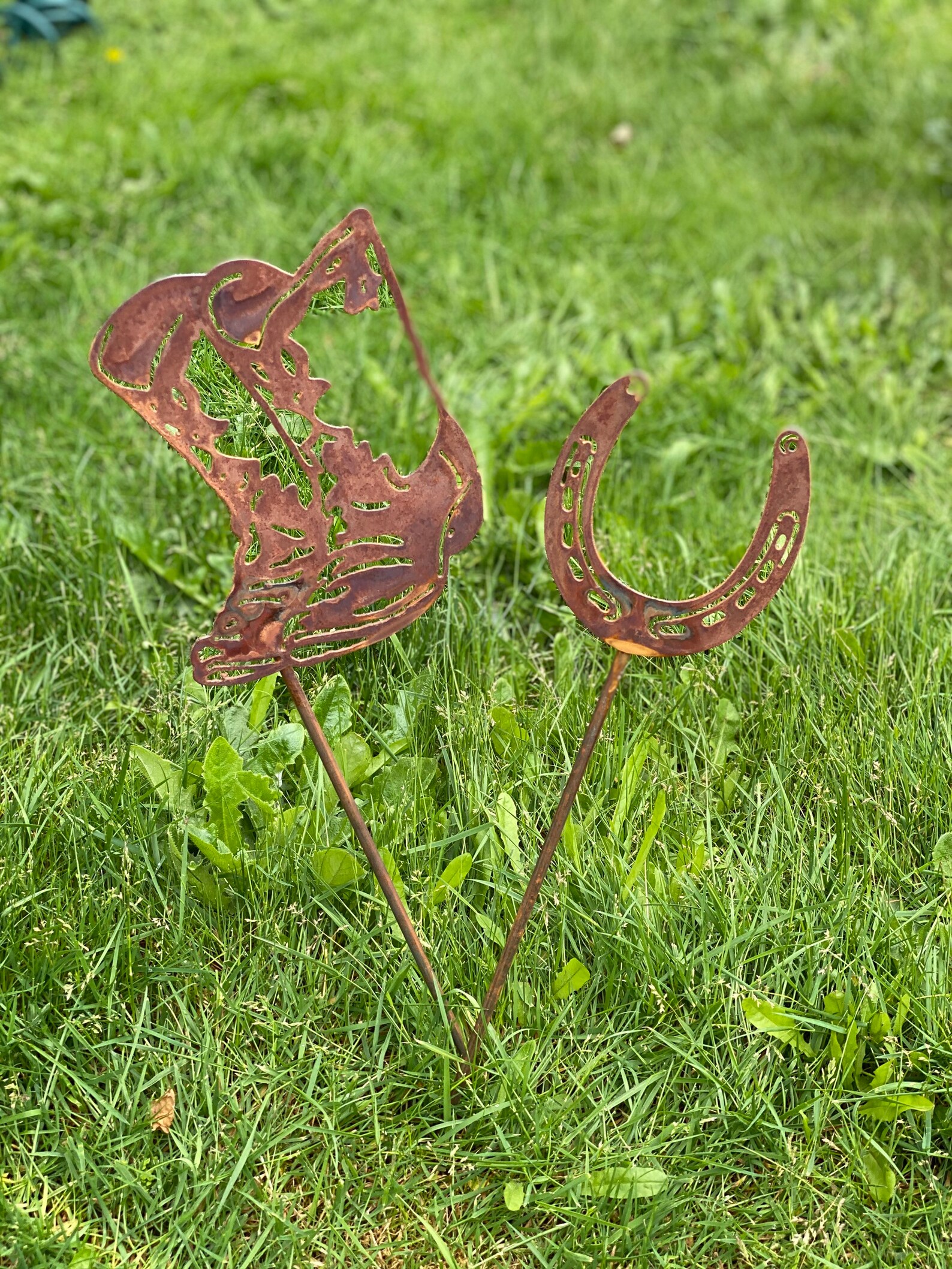 Metal Hat, Boots & Horseshoe Garden Stakes, Western - Etsy