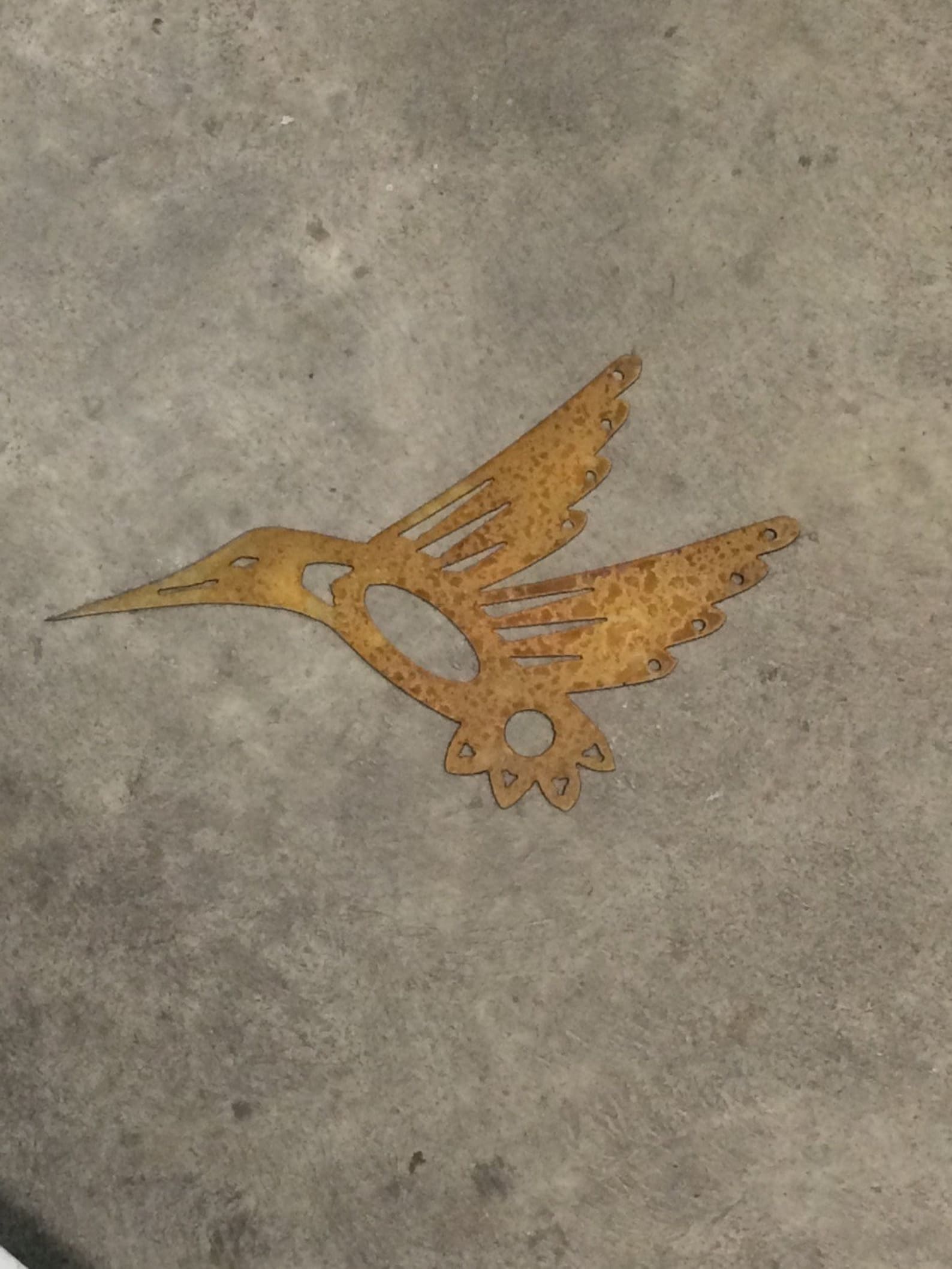 Metal Native Hummingbird 11.5 X 7 - Etsy