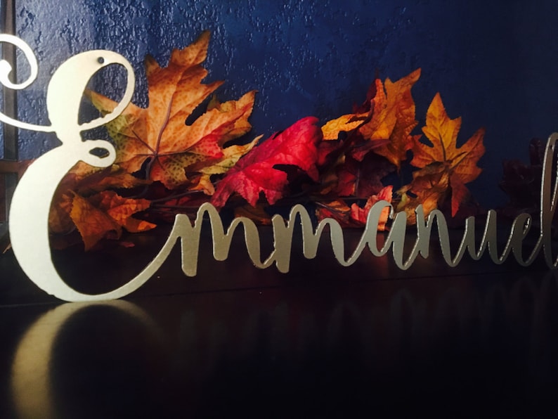 Metal Emmanuel Sign 19 x 6 | Etsy