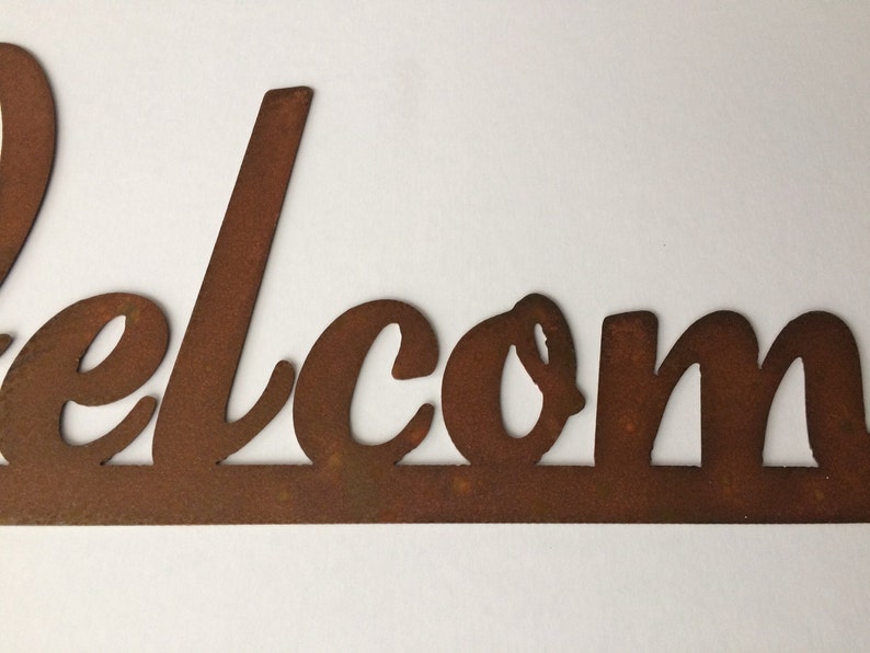 Metal Rustic Daisy Welcome Sign - Etsy