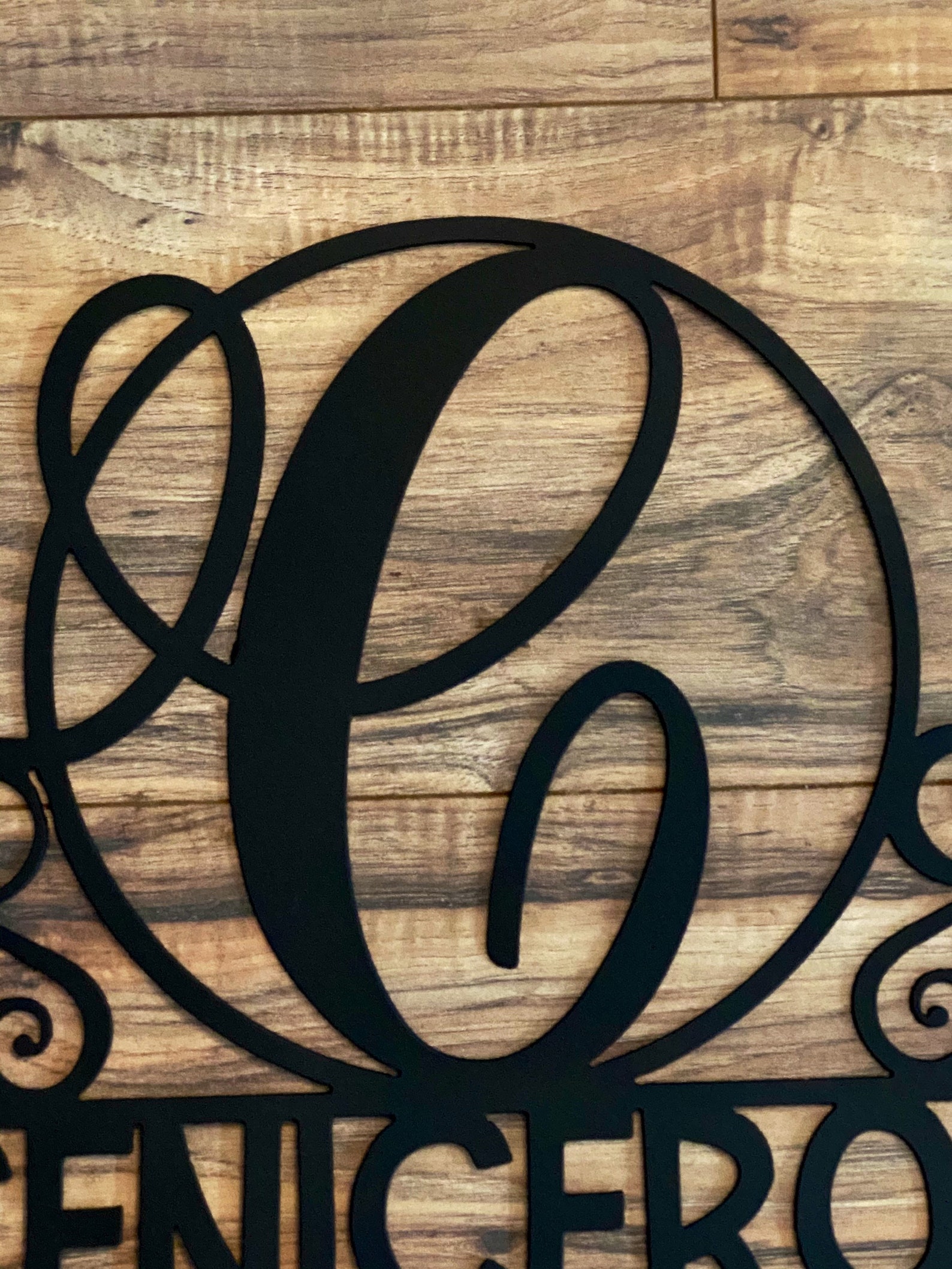 Split Letter Monogram Family Name - Etsy