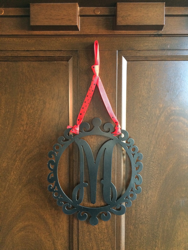 Metal Monogram Wreath - Etsy