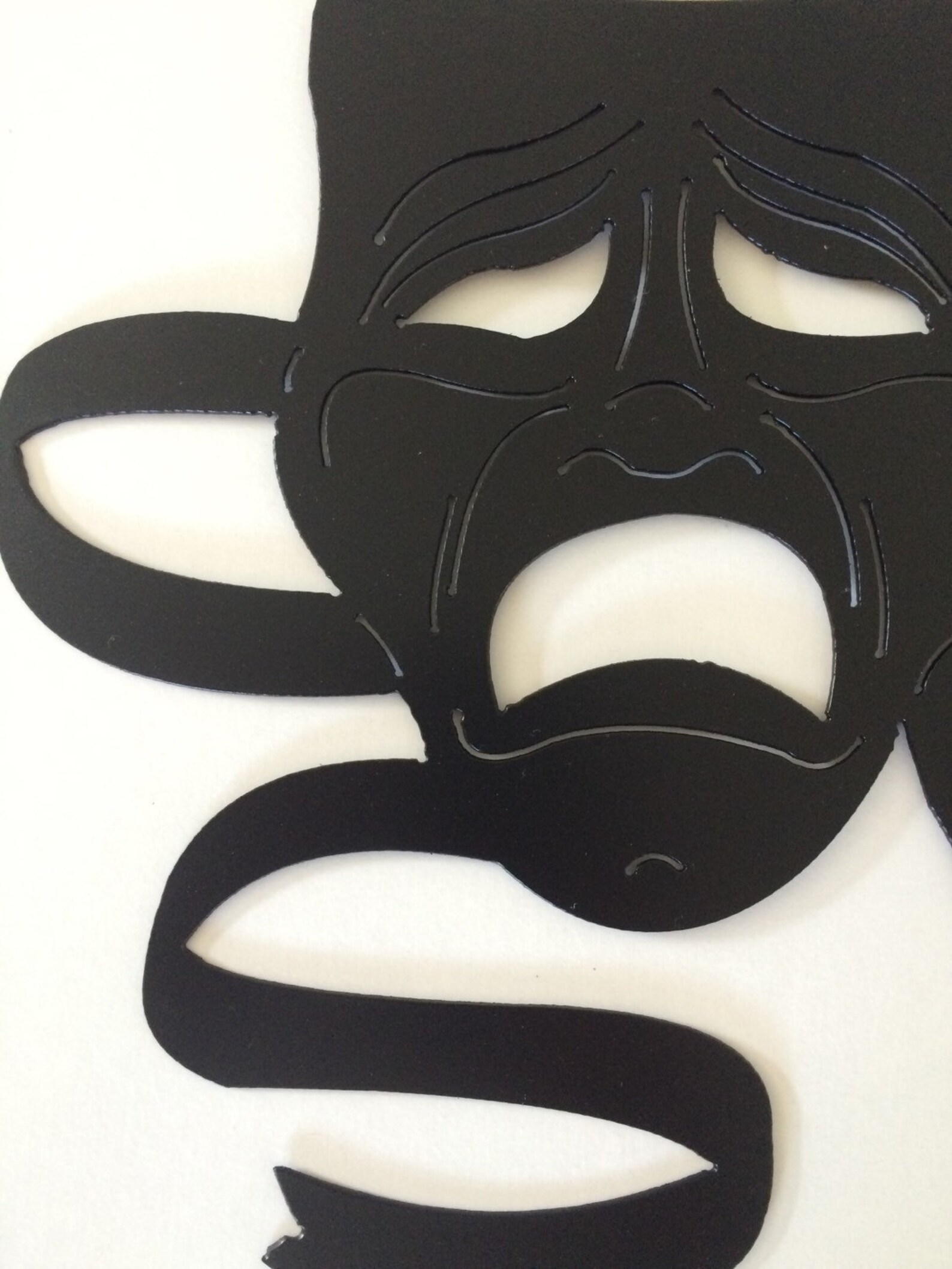 Metal Theater Masks Wall Hanging, Silhouette 15" X 10" - Etsy