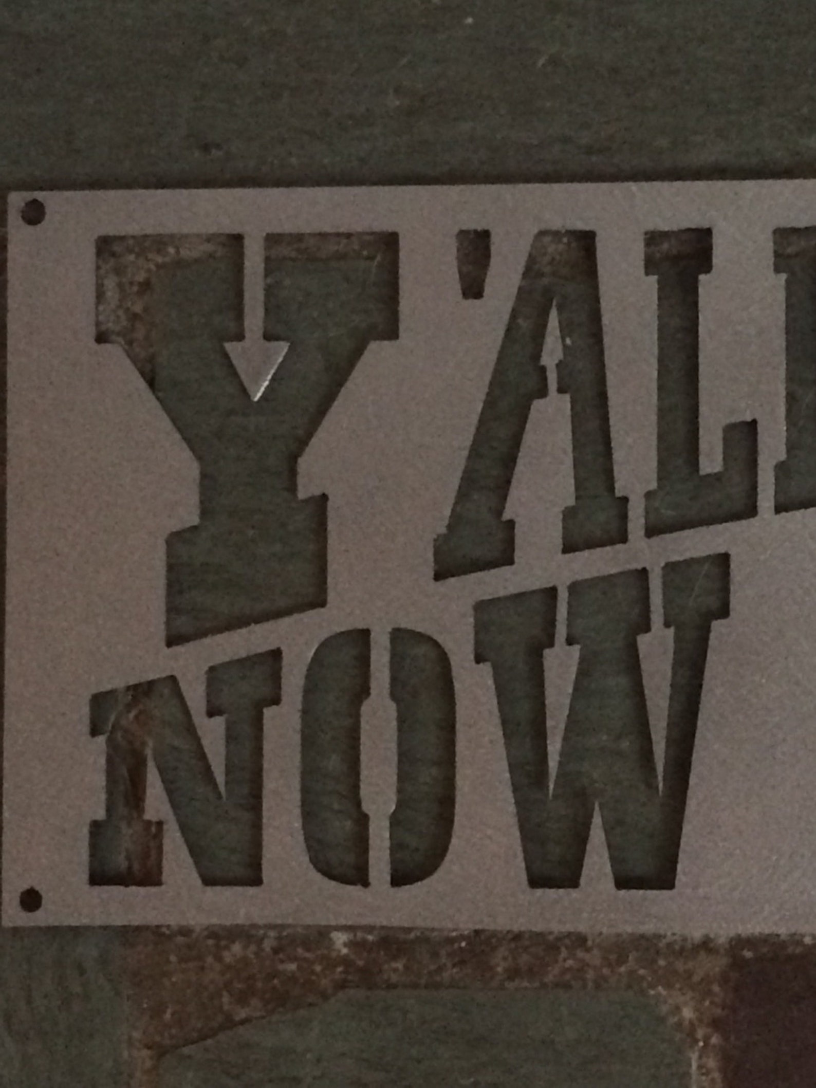Metal "y'all Come Back Now Ya Hear!" Sign 24"x8" - Etsy