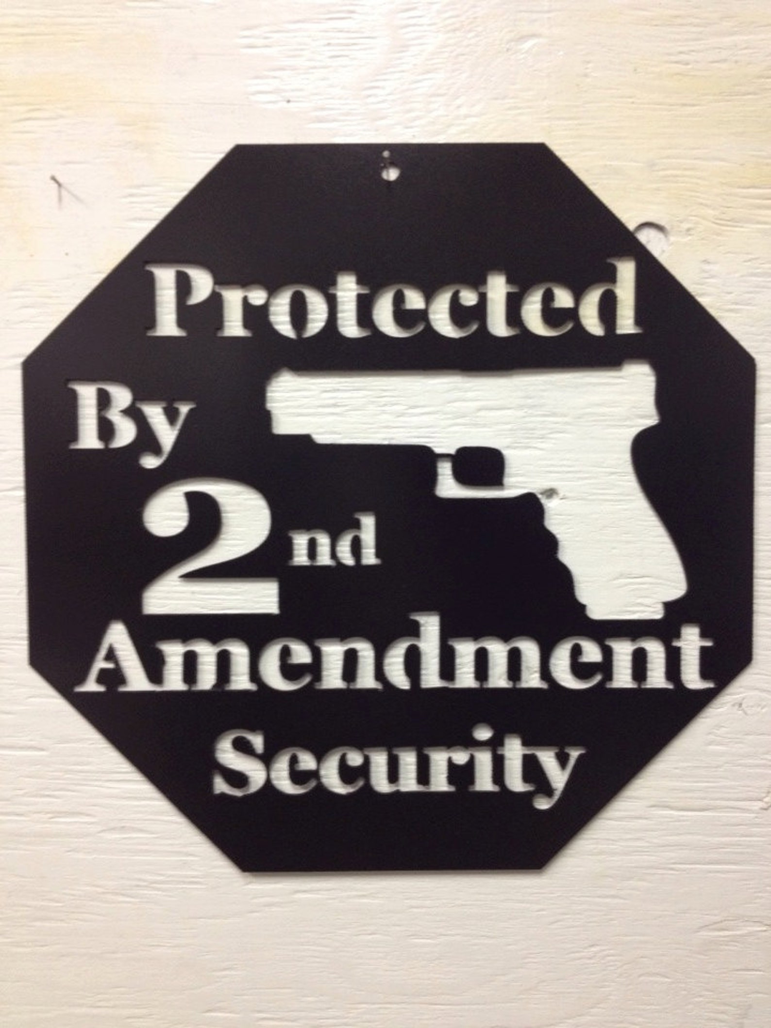Metal Protected by the 2nd Amendment Security Sign Pistol - Etsy