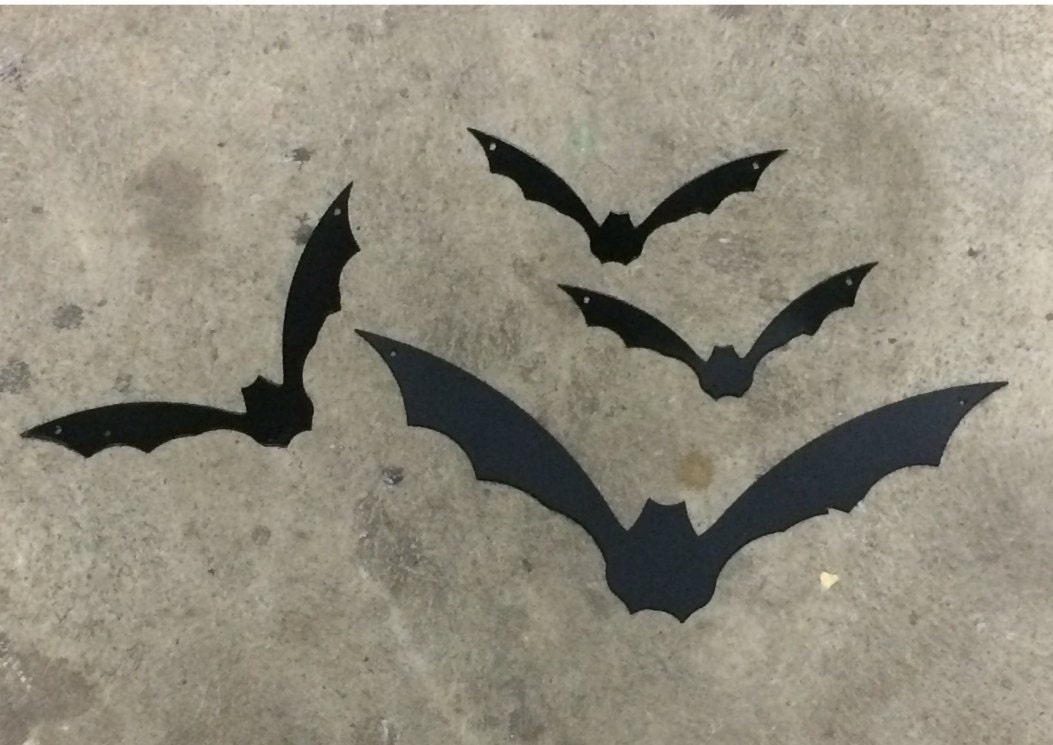 Metal Bat Silhouettes, Halloween - Etsy