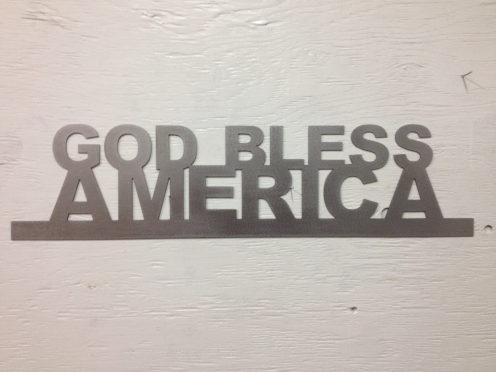 Metal Patriotic God Bless America Wall Sign 18" X 4.5" - Etsy