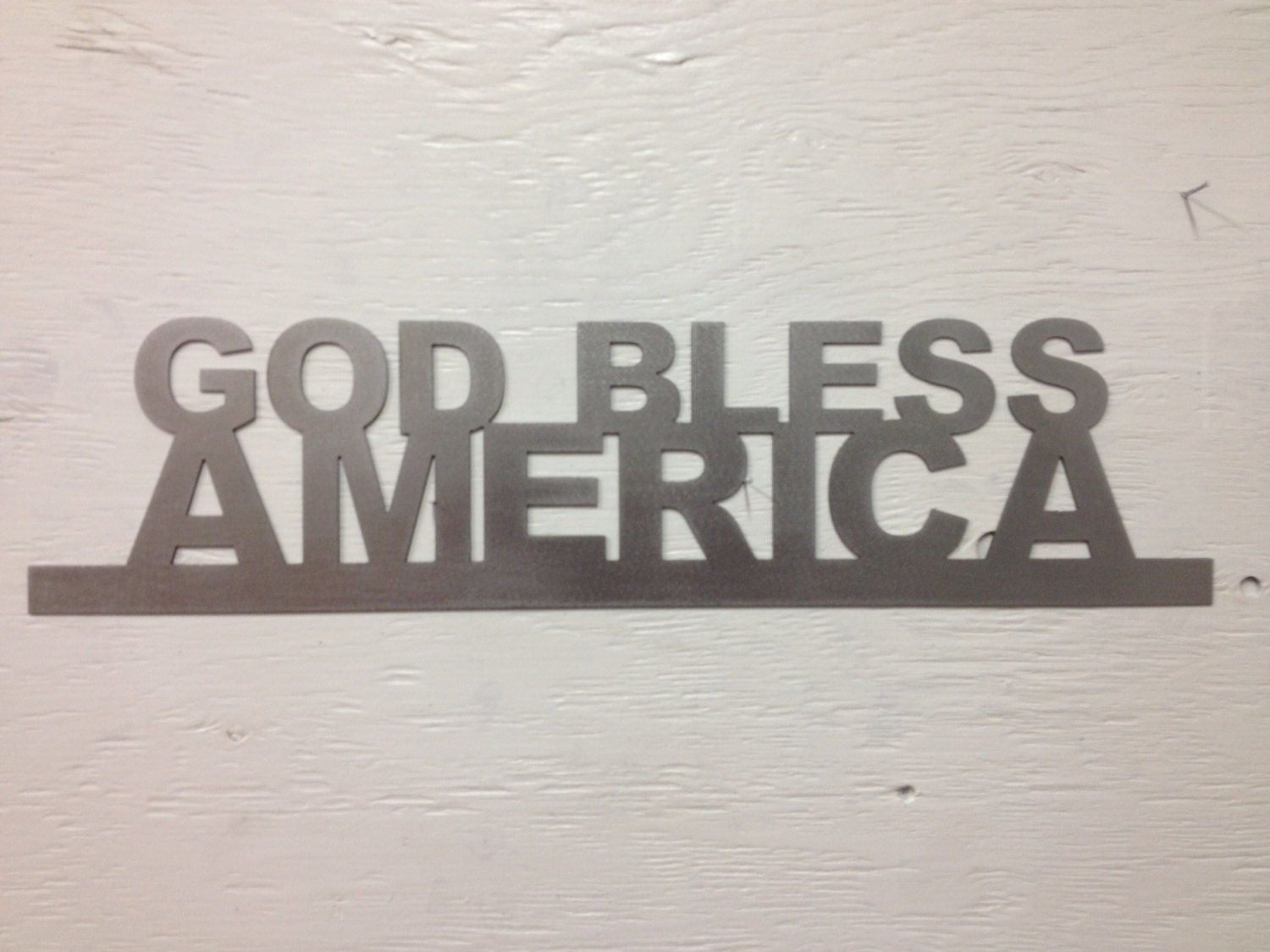 Metal Patriotic God Bless America Wall Sign 18" X 4.5" - Etsy