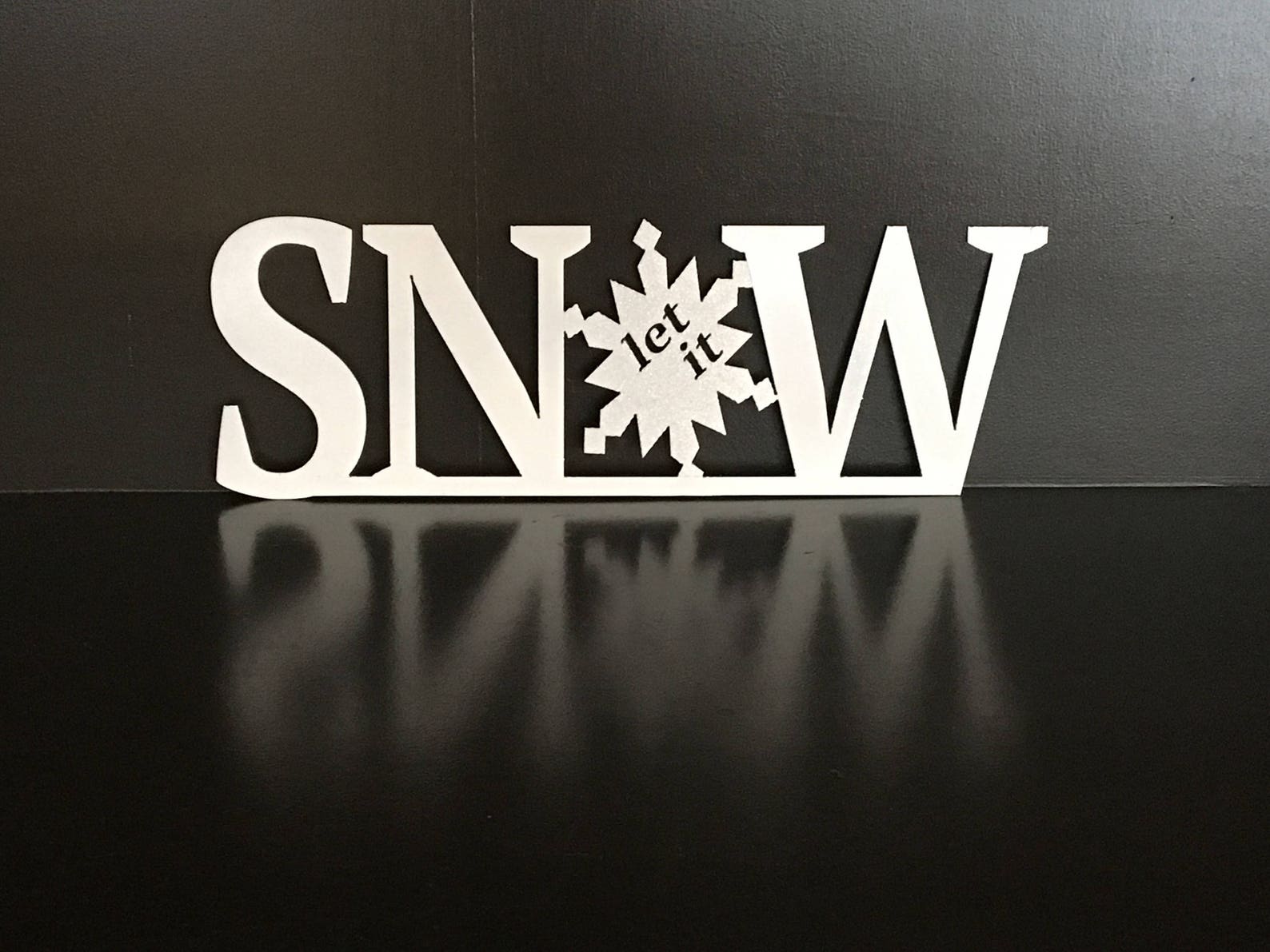 Metal "let It Snow" Sign 18" X 6" - Etsy